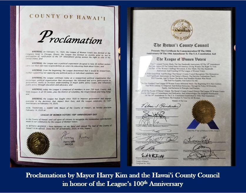 100th Anniversary of LWV (Open to Public) - Hawai'i County Celebration ...